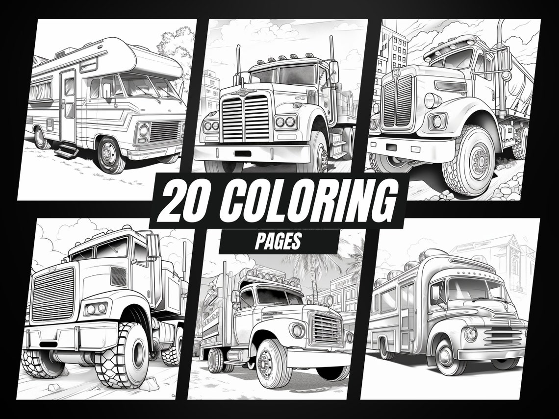 20 Printable Trucks Coloring Pages Coloring Pages for Kids Coloring ...