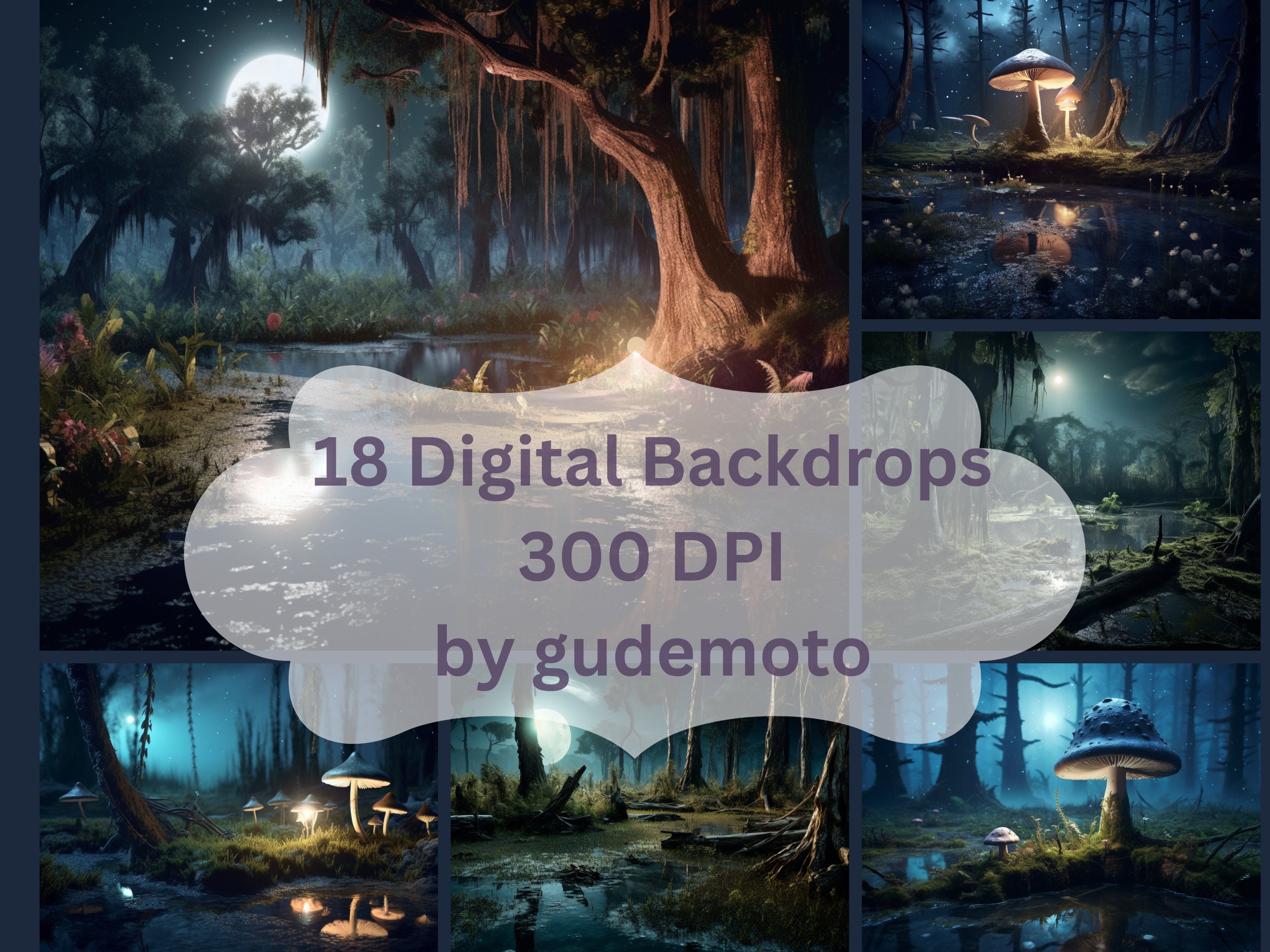Digital Swamp Backdrop Bundle: Explore Enchanting Swamp Scenes for Creative Projects - Etsy