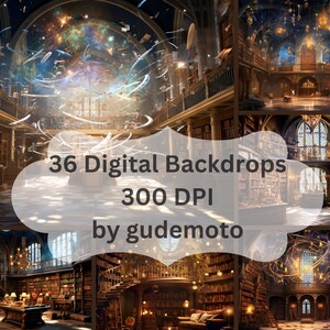 Wizard Digital Background Mega Bundle Background Digital Images Magic ...