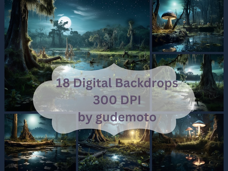 Digital Swamp Backdrop Bundle: Explore Enchanting Swamp Scenes for ...