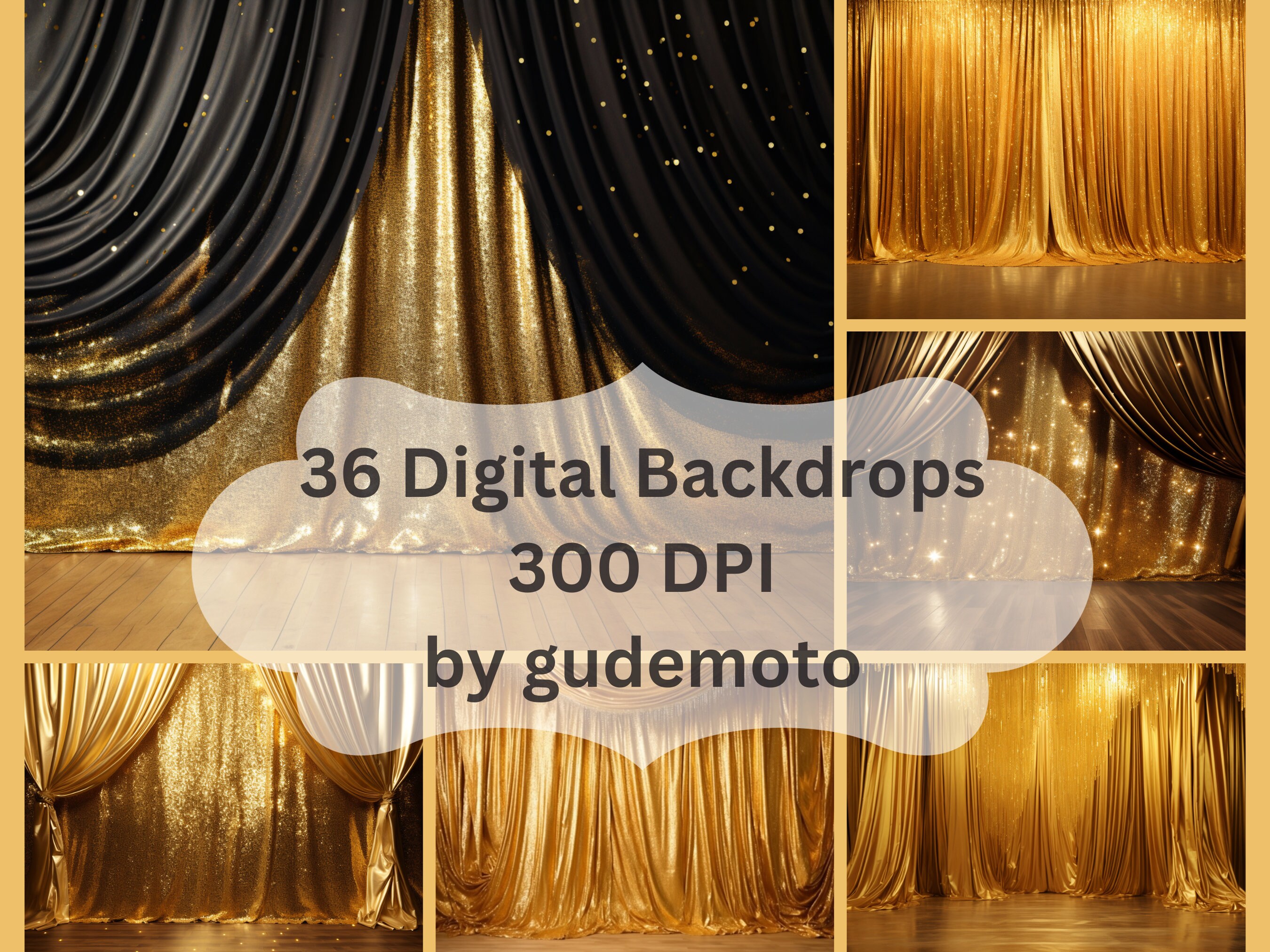 Gold Photography Backdrops Mega Bundle Golden Backgrounds Photography ...