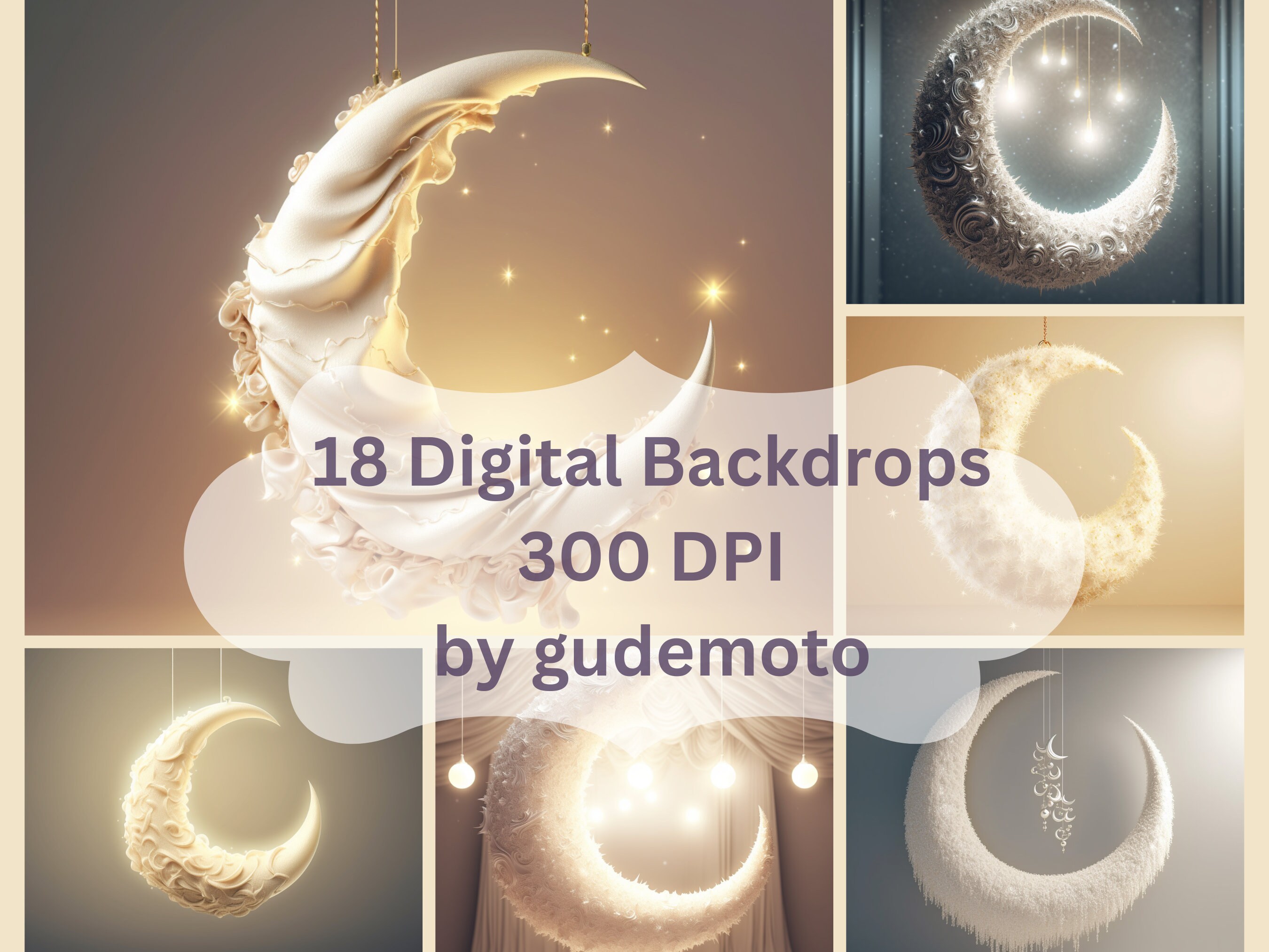 Moon Digital Backdrop | Newborn Photography | Maternity Backdrop ...