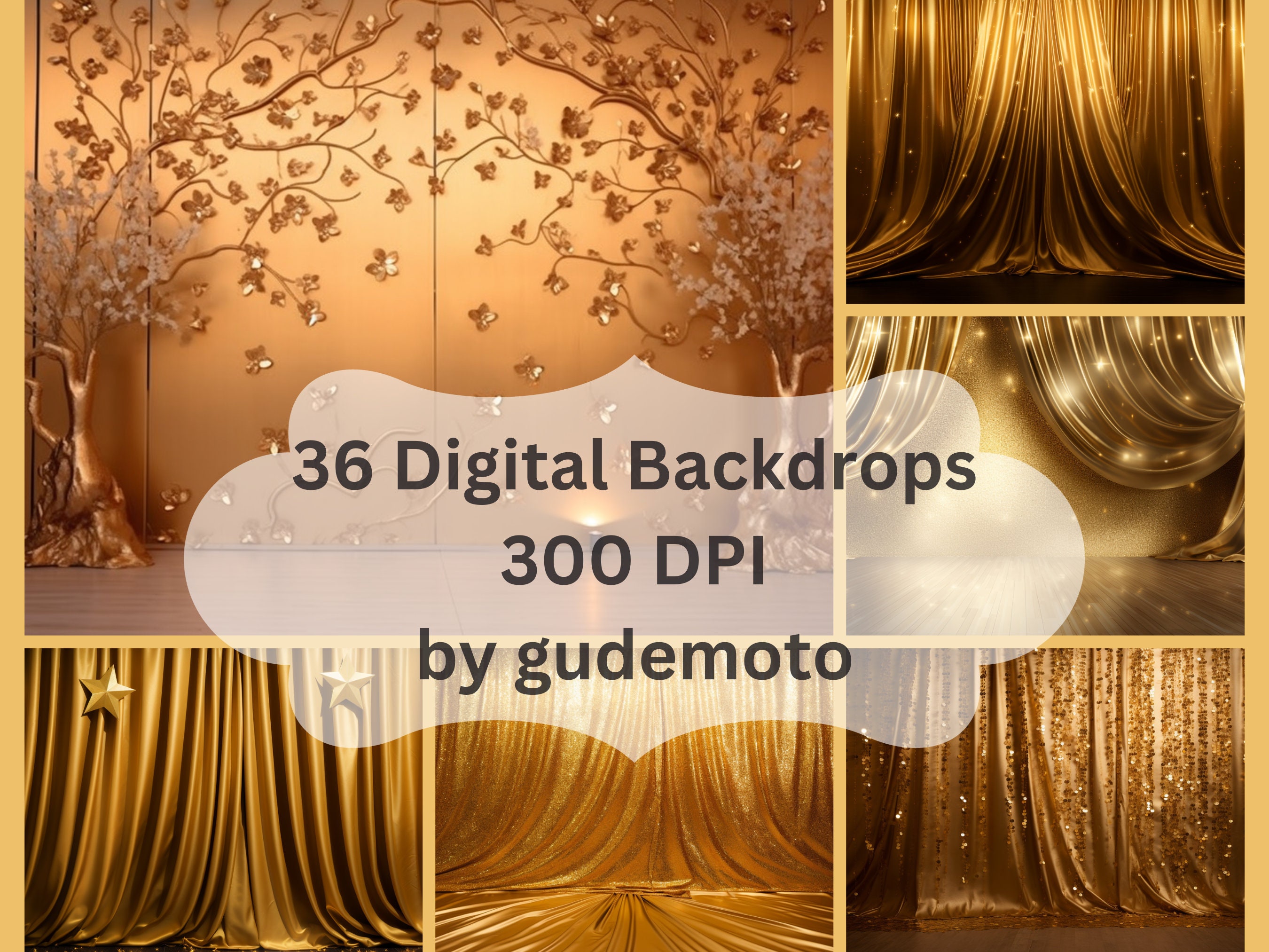 Gold Photography Backdrops Mega Bundle Golden Backgrounds Photography ...