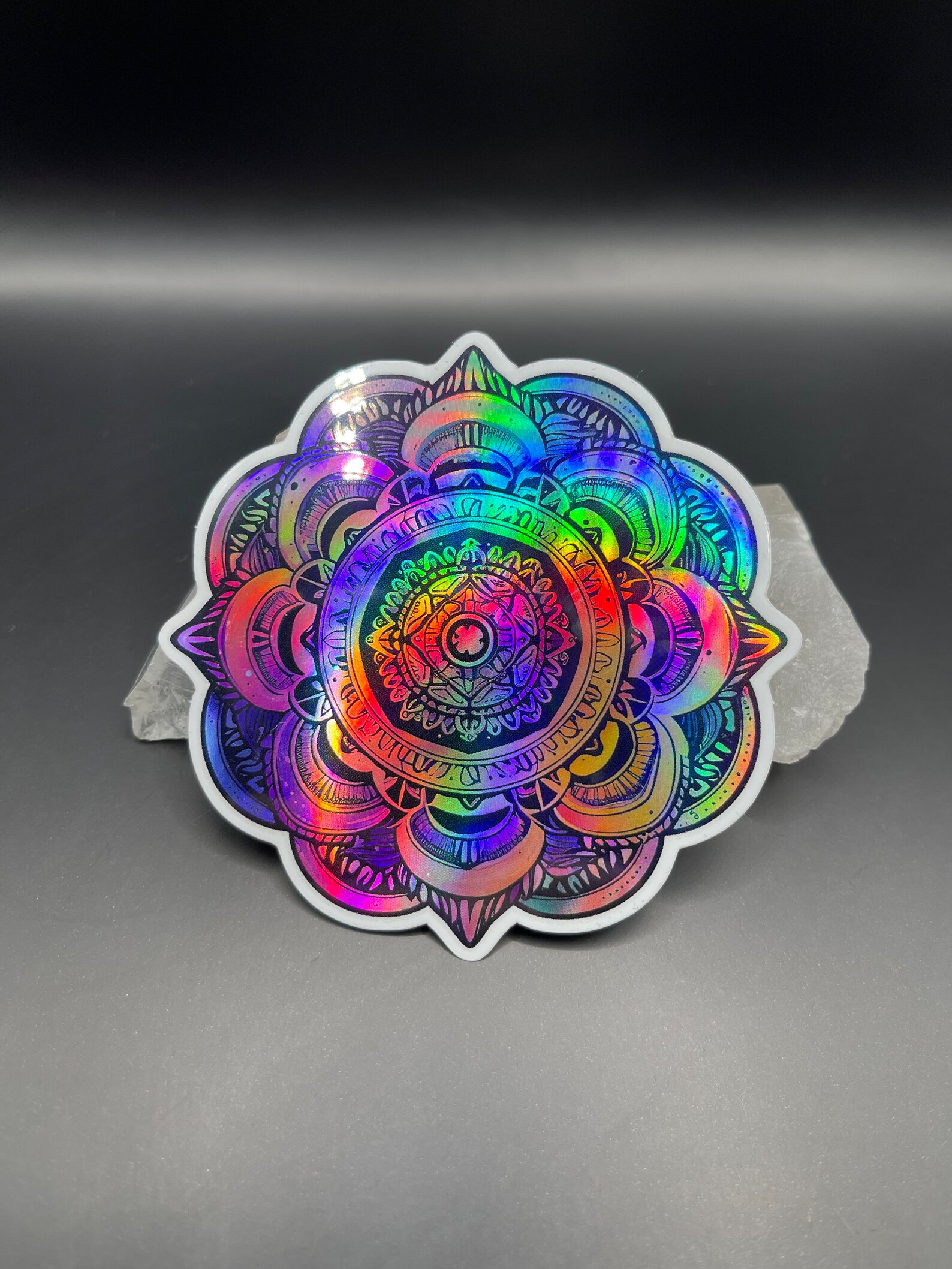 Mandala Holographic Sticker / Psychedelic Look / Bamber Stickers / Yoga ...