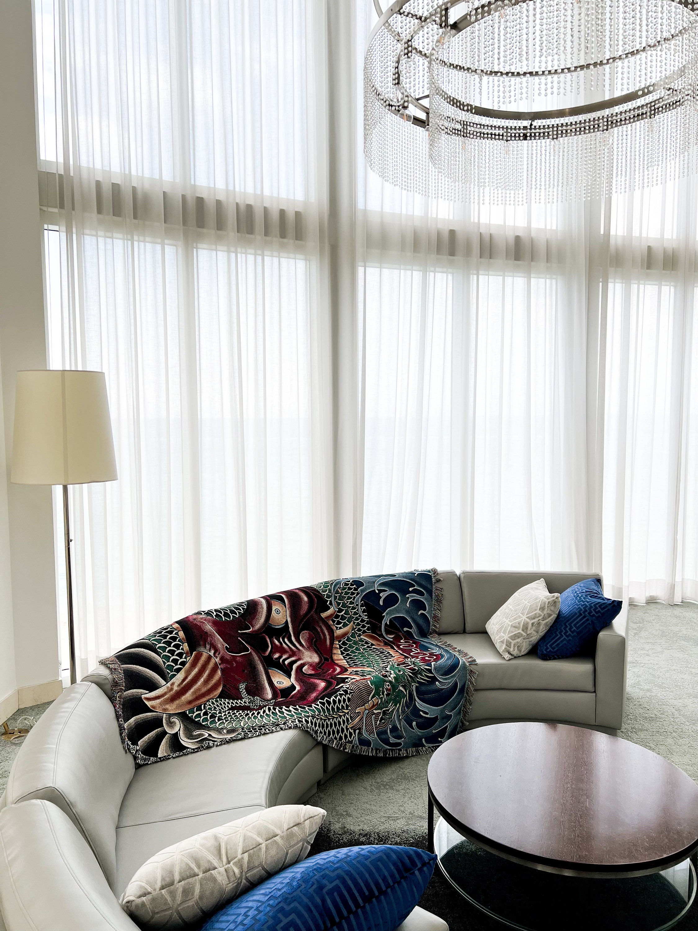 Oni Mask Blanket / 62 by 84 Inch / Boho Cotton Comfort for Queen Beds ...