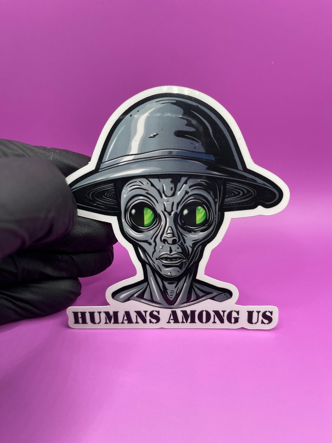 Alien Sticker / Vinyl Stickers / Alien Stickers / UFO Sticker/ iPhone ...