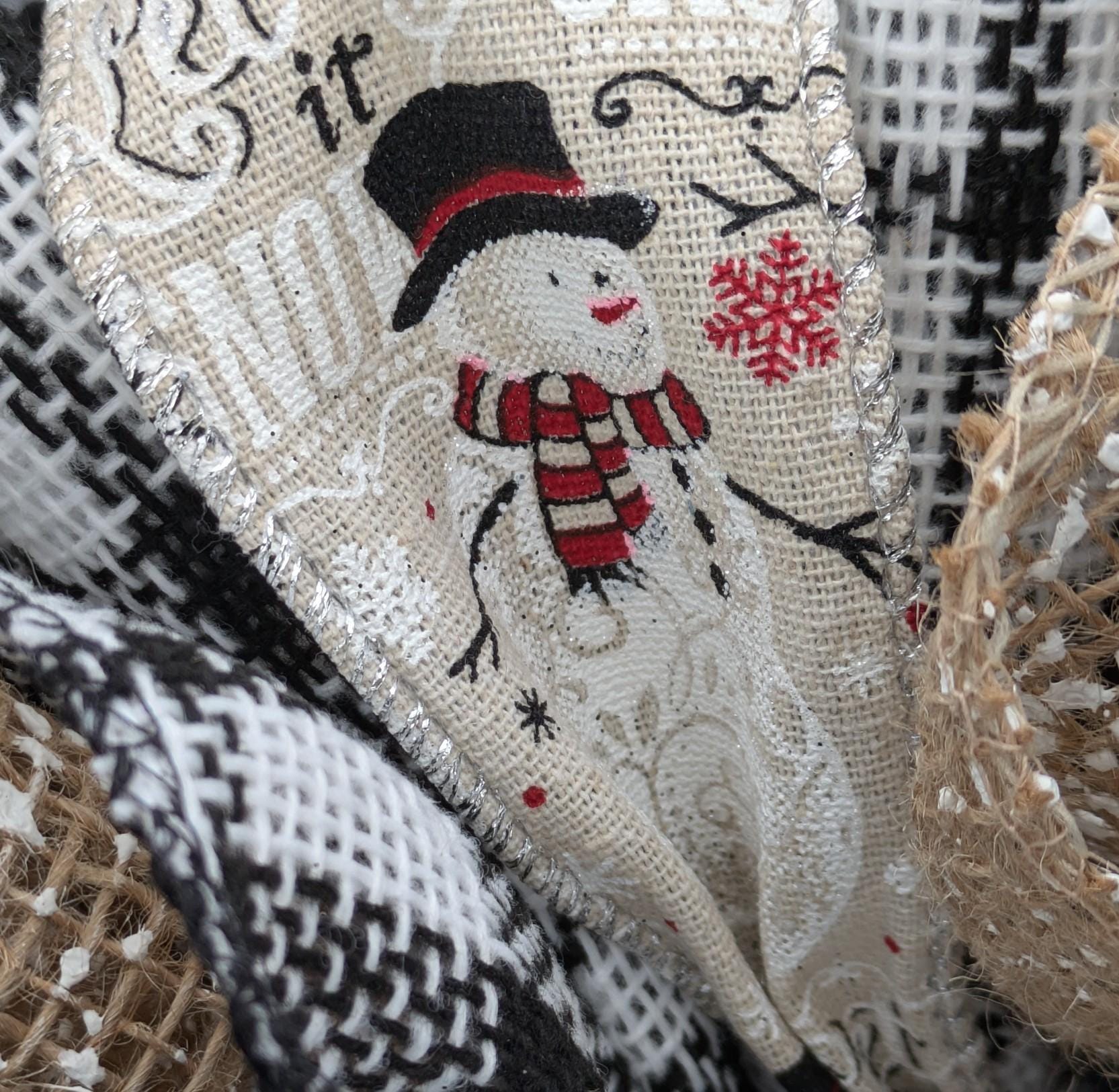 Buffalo Check Winter Wreath, Rustic Farmhouse, Buffalo Check Burlap ...