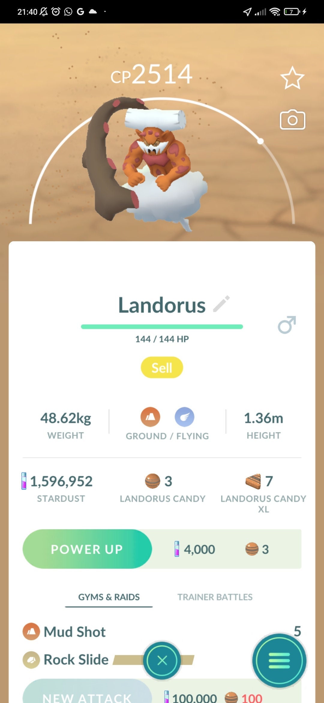 Landorus incarnate Legendary Pokémon Pokémon Go - Etsy