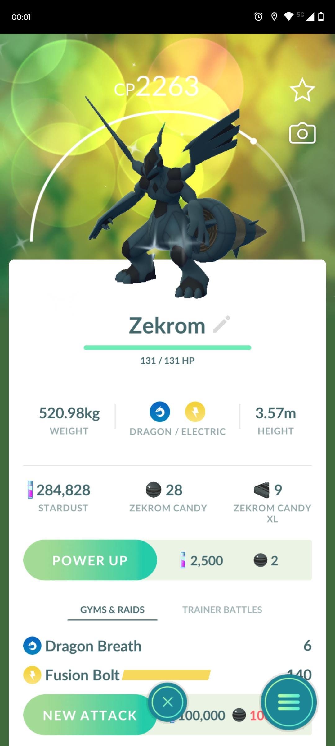 Shiny Zekrom Legendary Pokémon +elite Move Fusion Bolt - Pokémon Go - Etsy