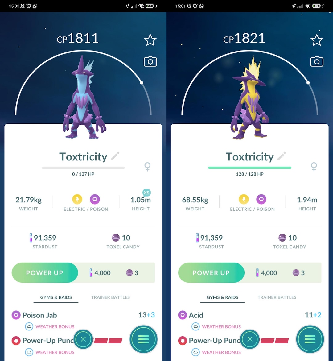 Amped/low Key Toxtricity - Pokémon Go - Etsy