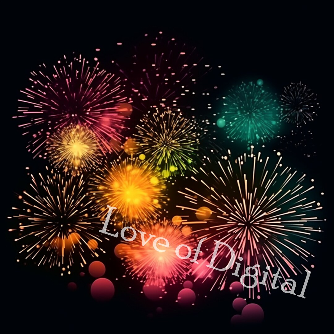 Fourth of July Fireworks Art Image Instant Digital Download High ...