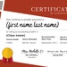 Editable Class Certificate Template, Canvas Certificate, Certificate of ...