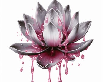 Lotus Flower Digital Art - Etsy