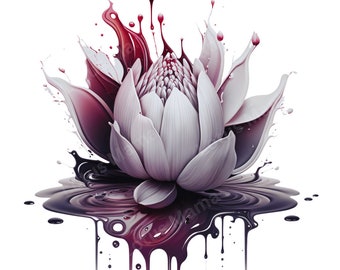 Lotus Flower Digital Art - Etsy