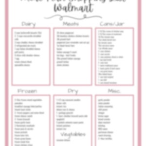 30 Day Walmart Dinner Meal Plan & Shopping List | an ENTIRE Month ...