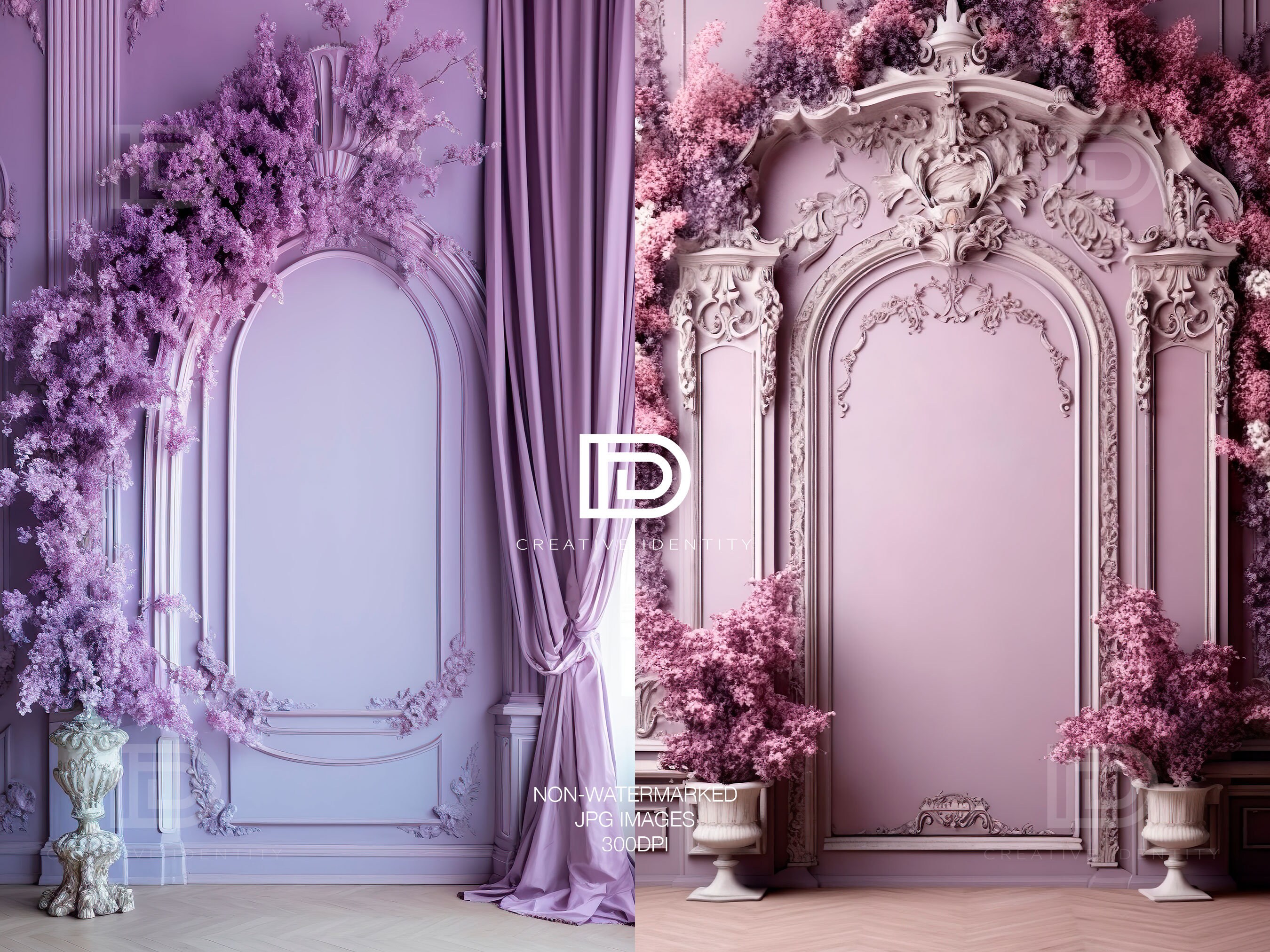 15 PINK FLORAL Digital Backdrops | Fine Art Photography Backdrop ...