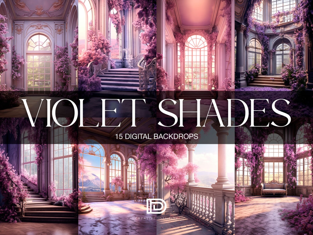 15 VIOLET Digital Backdrops | Photography Backdrop | Floral Backdrop ...