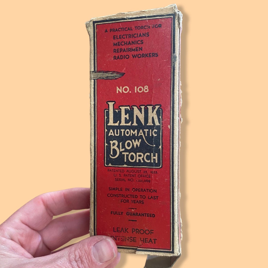 Vintage NOS 1920s Lenk Automatic Blow Torch No.108 - Etsy