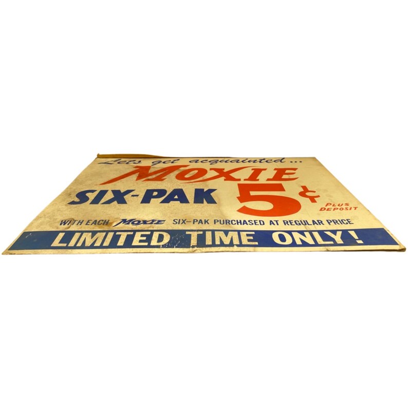 1960s Rare Vintage Moxie Soda Cardboard General Store Sign - Etsy