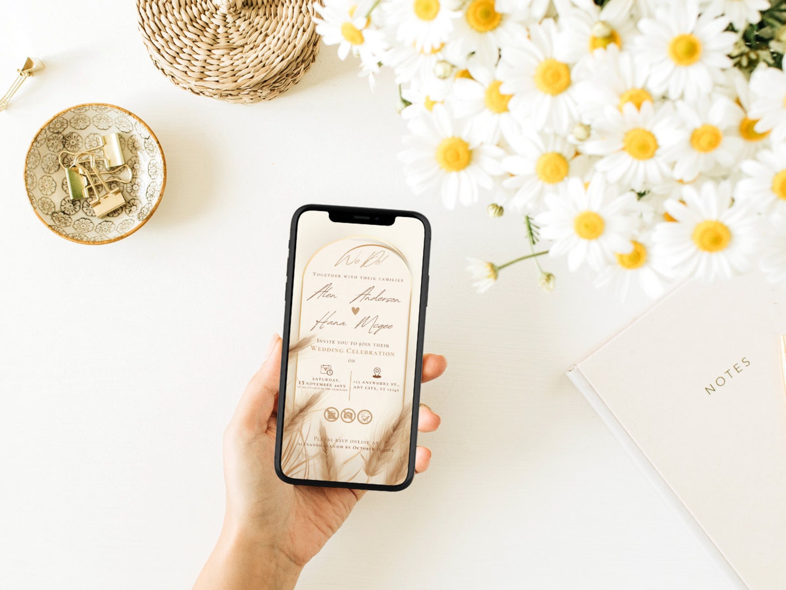 Modern Boho Wedding Invite Boho Wedding Invites Boho Modern Boho ...