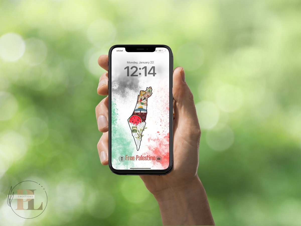 Free Palestine Art Phone Wallpaper: Support Palestine (digital Download ...