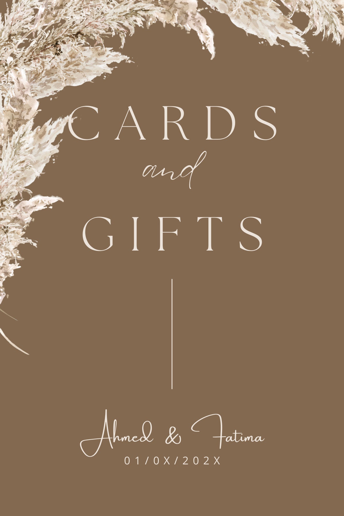 BOHO Pampas Grass Cards and Gifts Sign Boho Cards and Gifts - Etsy