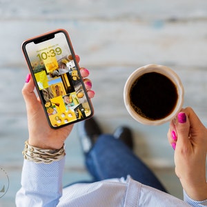 Yellow Aesthetic Digital Vision Board Template Yellow Vision Board ...