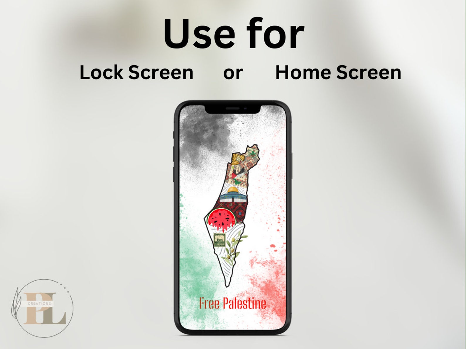 Free Palestine Art Phone Wallpaper: Support Palestine (digital Download ...