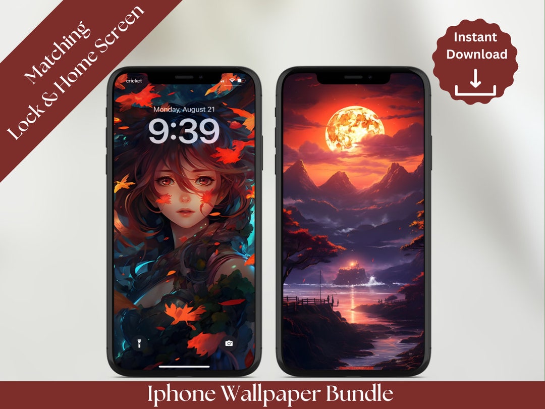 Fire World Girl Anime Phone Wallpaper Red Manga Mobile Wallpaper Fire ...