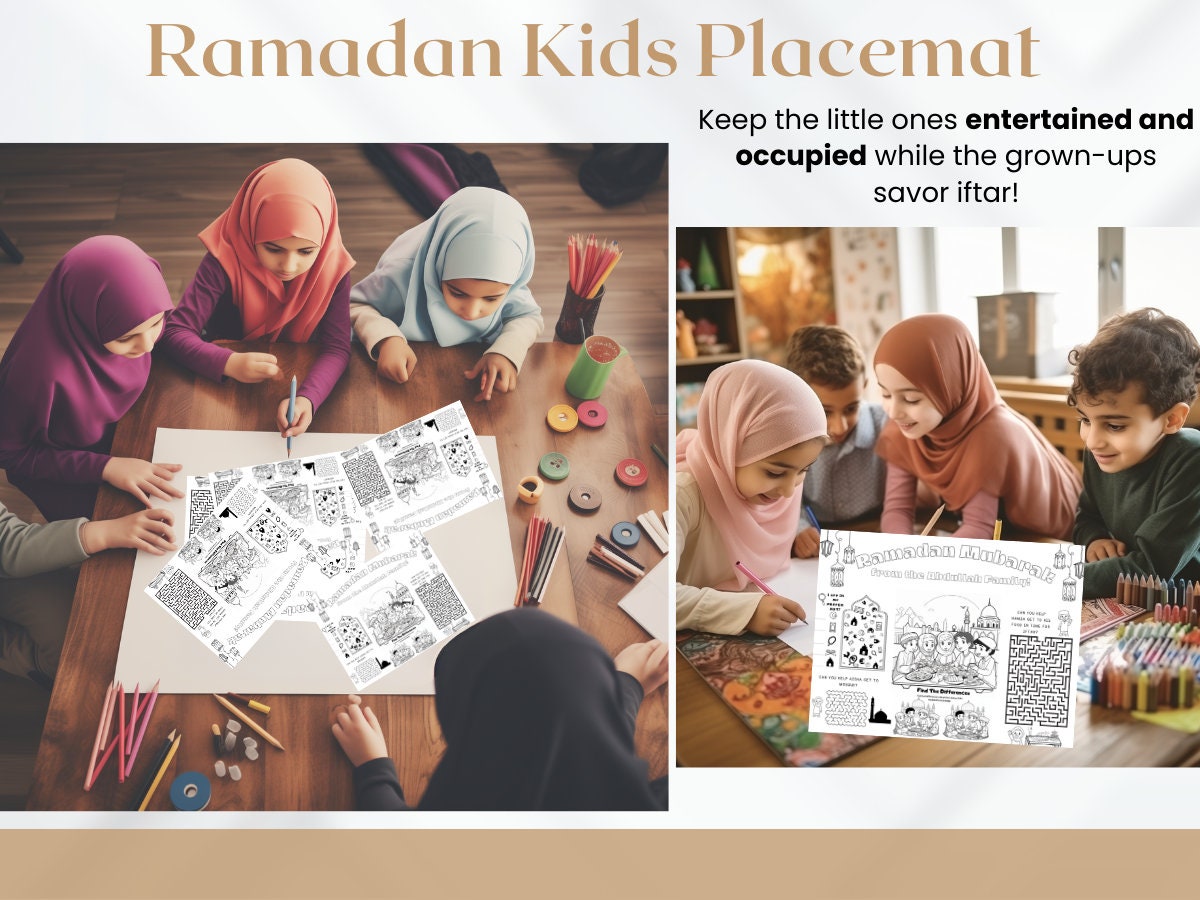 Ramadan Printable Kids Printable Placemat Ramadan Kids Craft Editable ...