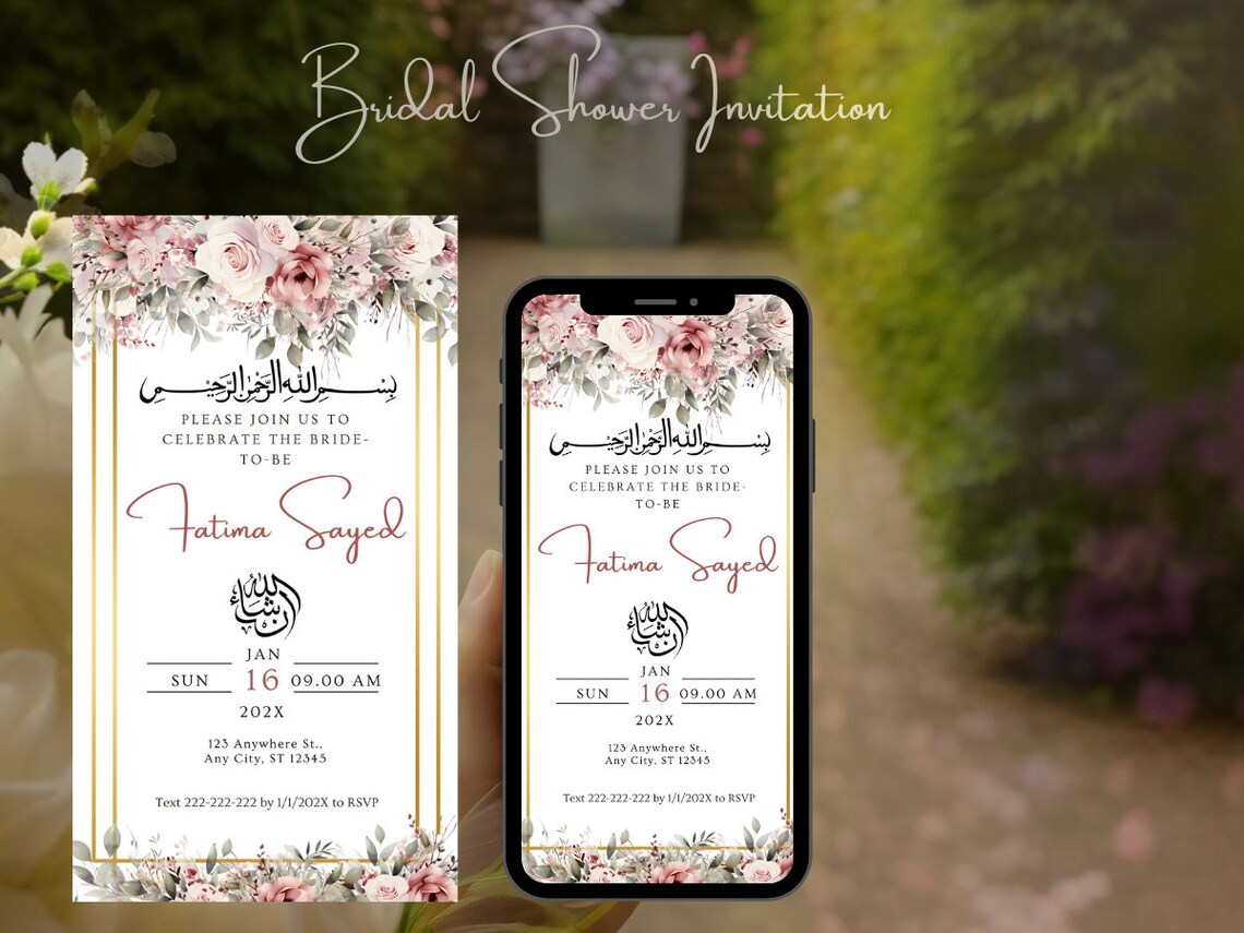 Nikkah Template Bundle DUSTY ROSE Nikah Nama Printable Nikah Wedding ...