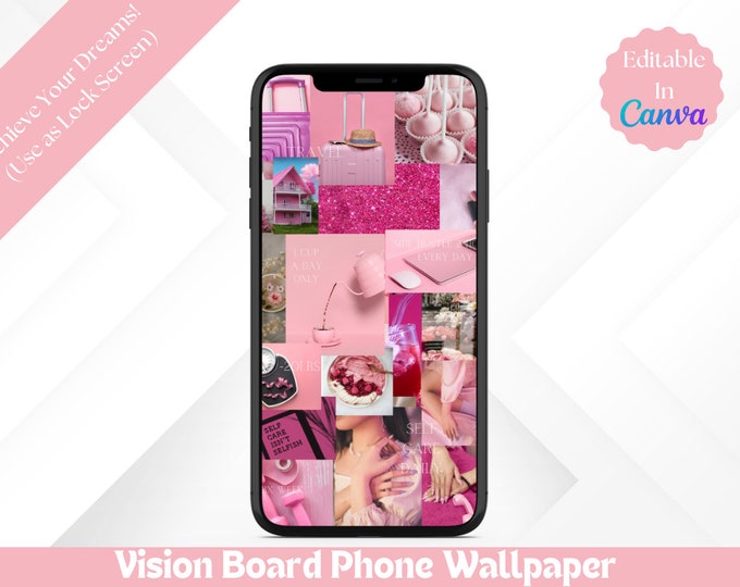 2025 Pink Themed Vision Board - Etsy Canada