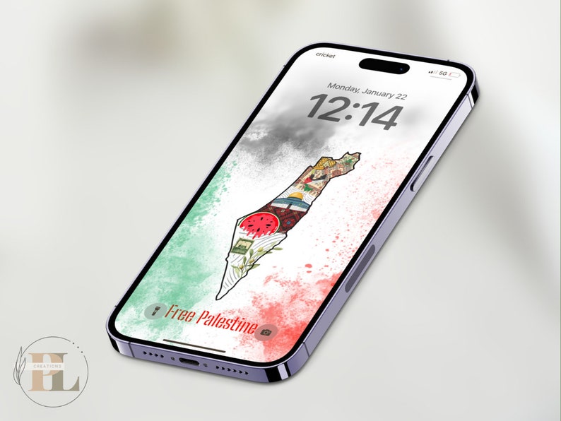 Free Palestine Art Phone Wallpaper: Support Palestine (digital Download ...