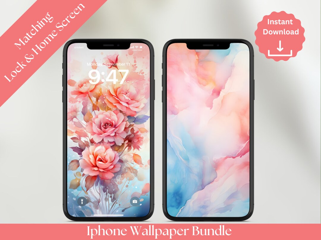 Watercolor Flowers Phone Wallpaper Floral Watercolored iPhone ...