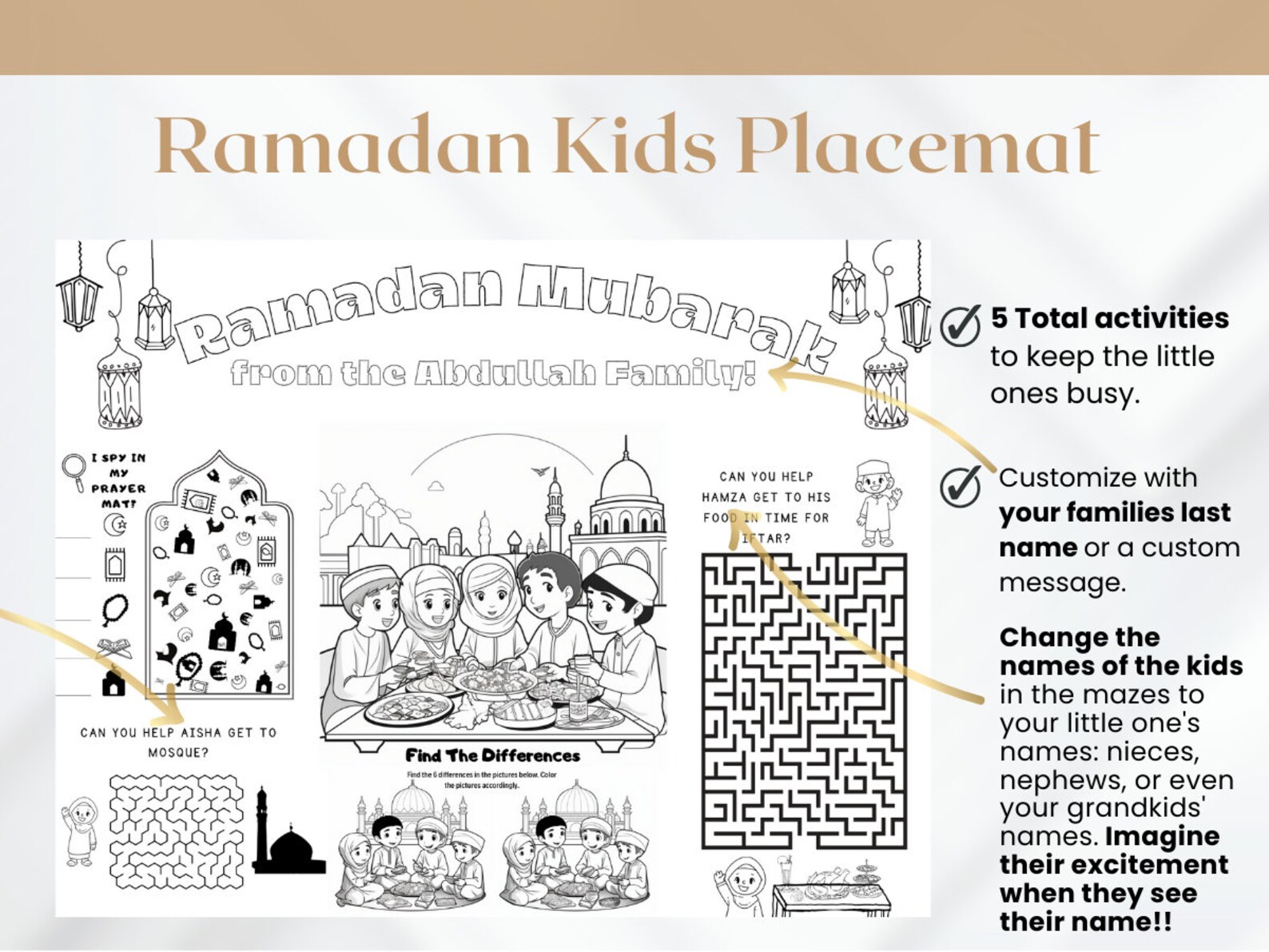 Iftar Invitation Beige and Gold Iftar Dinner Evite Ramadan Mubarak ...