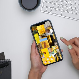 Yellow Aesthetic Digital Vision Board Template Yellow Vision Board ...