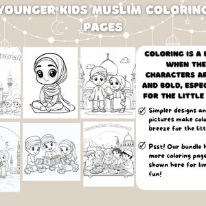 Ramadan Kids Activities and Coloring Muslim Kids Coloring Muslim Kids ...