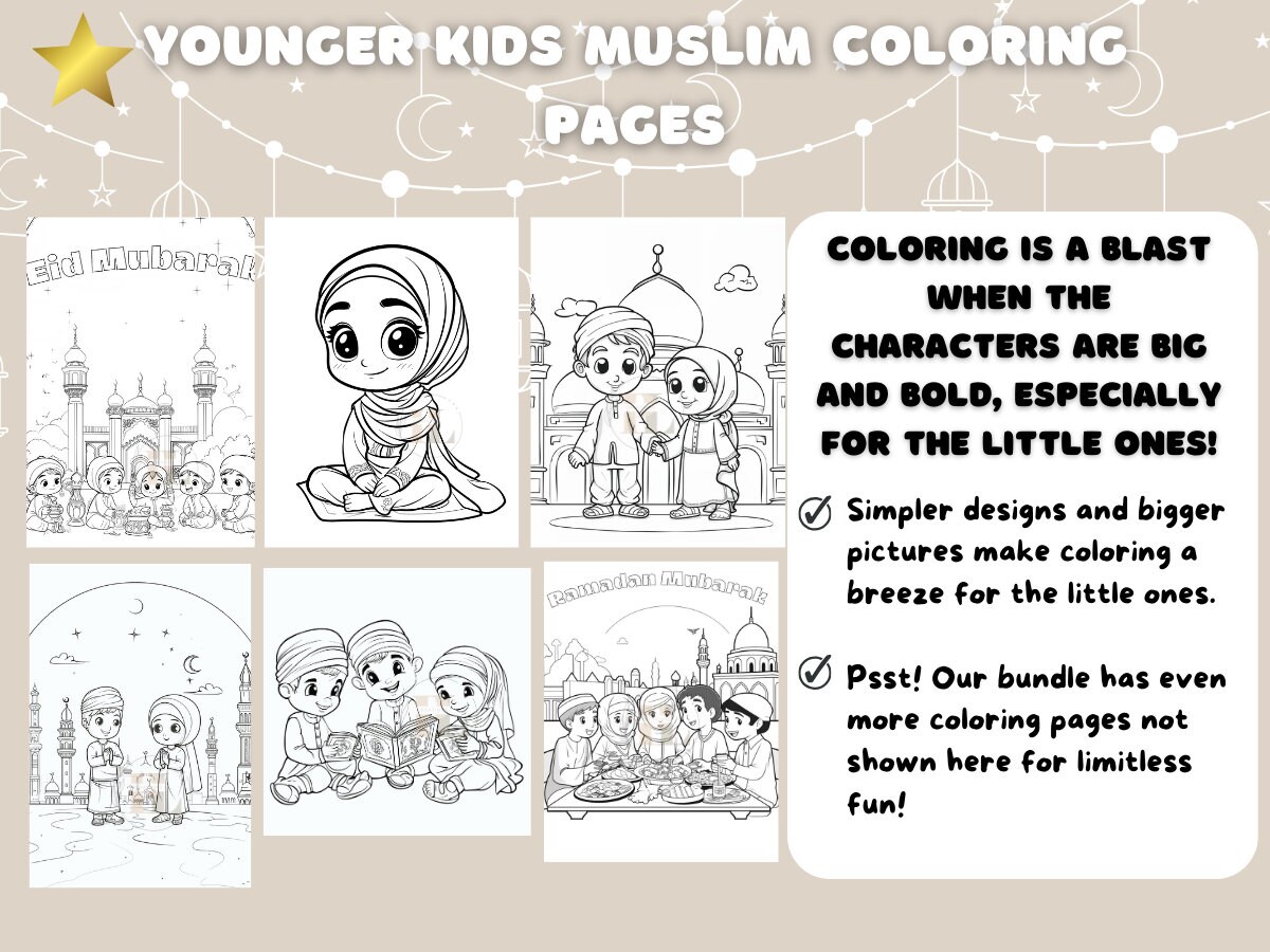 Ramadan Kids Activities and Coloring Muslim Kids Coloring Muslim Kids ...