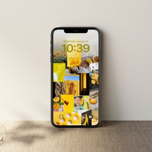 Yellow Aesthetic Digital Vision Board Template Yellow Vision Board ...