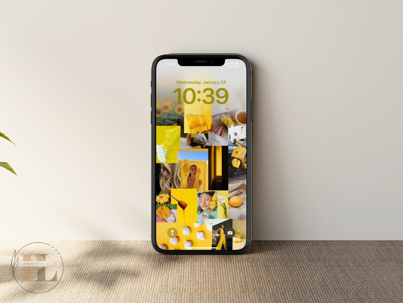 Yellow Aesthetic Digital Vision Board Template Yellow Vision Board ...