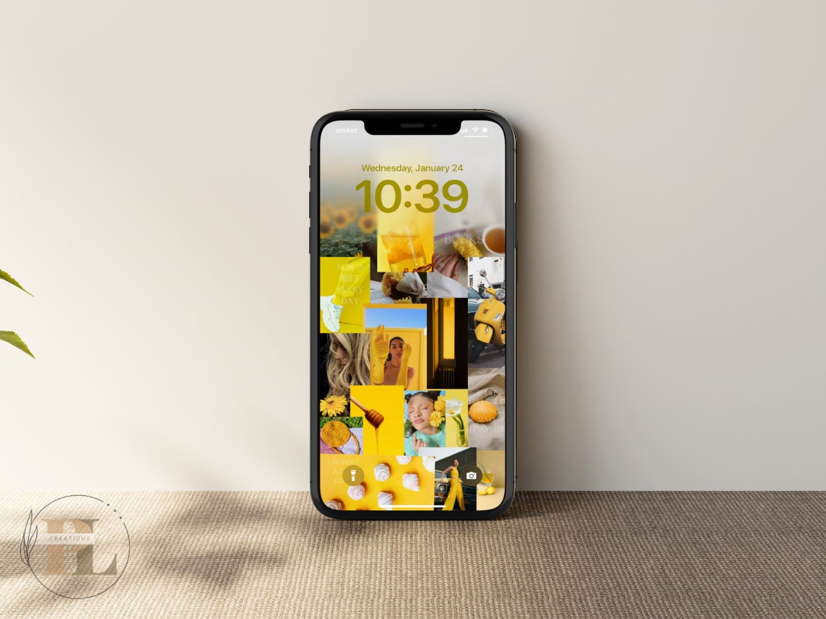 Yellow Aesthetic Digital Vision Board Template Yellow Vision Board ...