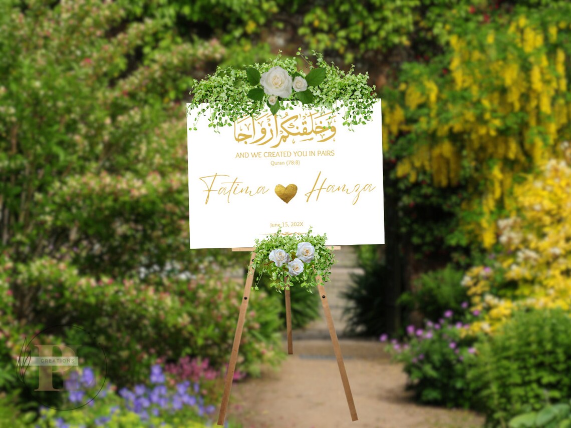 Nikkah Welcome Sign Nikkah Decor Wedding Nikkah Sign Nikah Poster ...