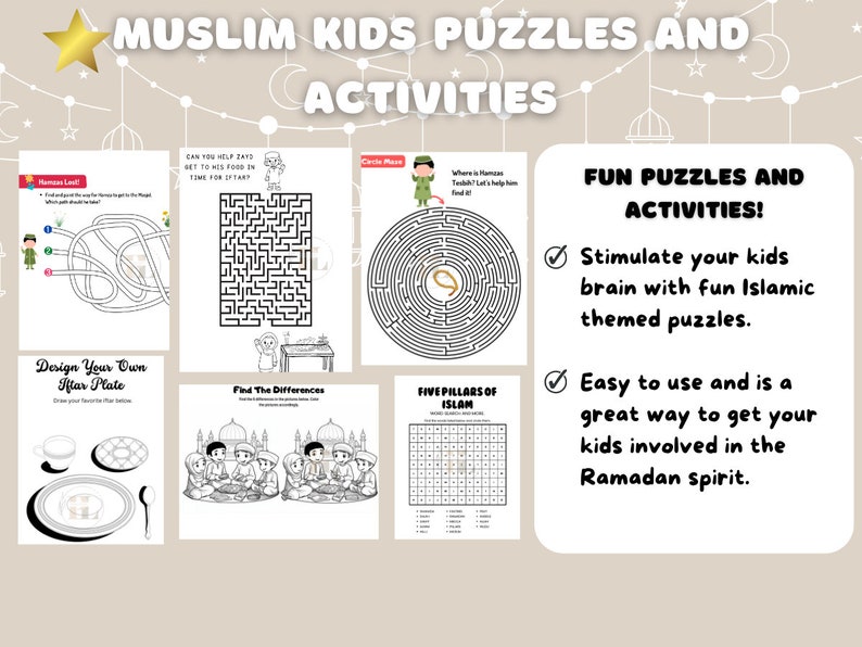 Ramadan Kids Activities and Coloring Muslim Kids Coloring Muslim Kids ...