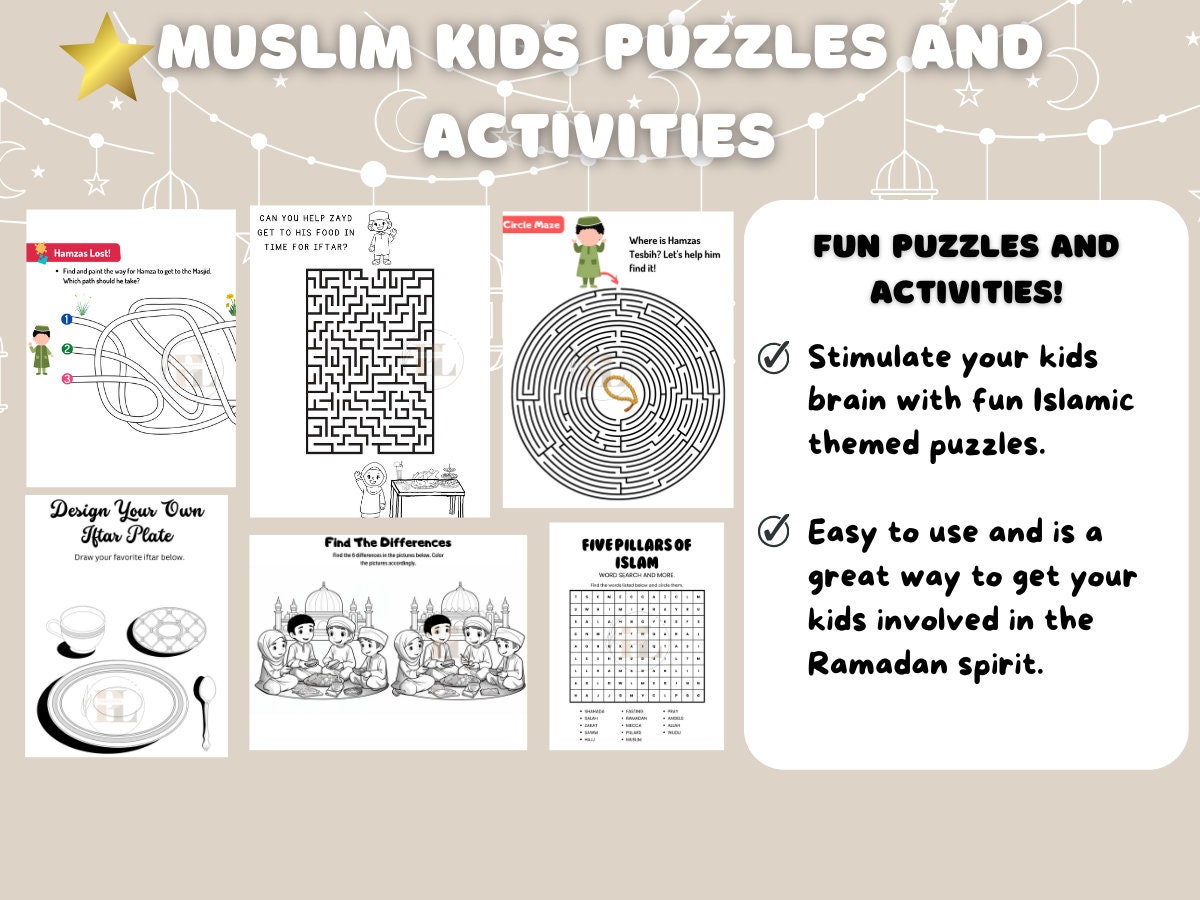 Ramadan Kids Activities and Coloring Muslim Kids Coloring Muslim Kids ...