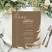 Boho Pampas Grass Nikkah Menu Card Template (digital Download) - Etsy