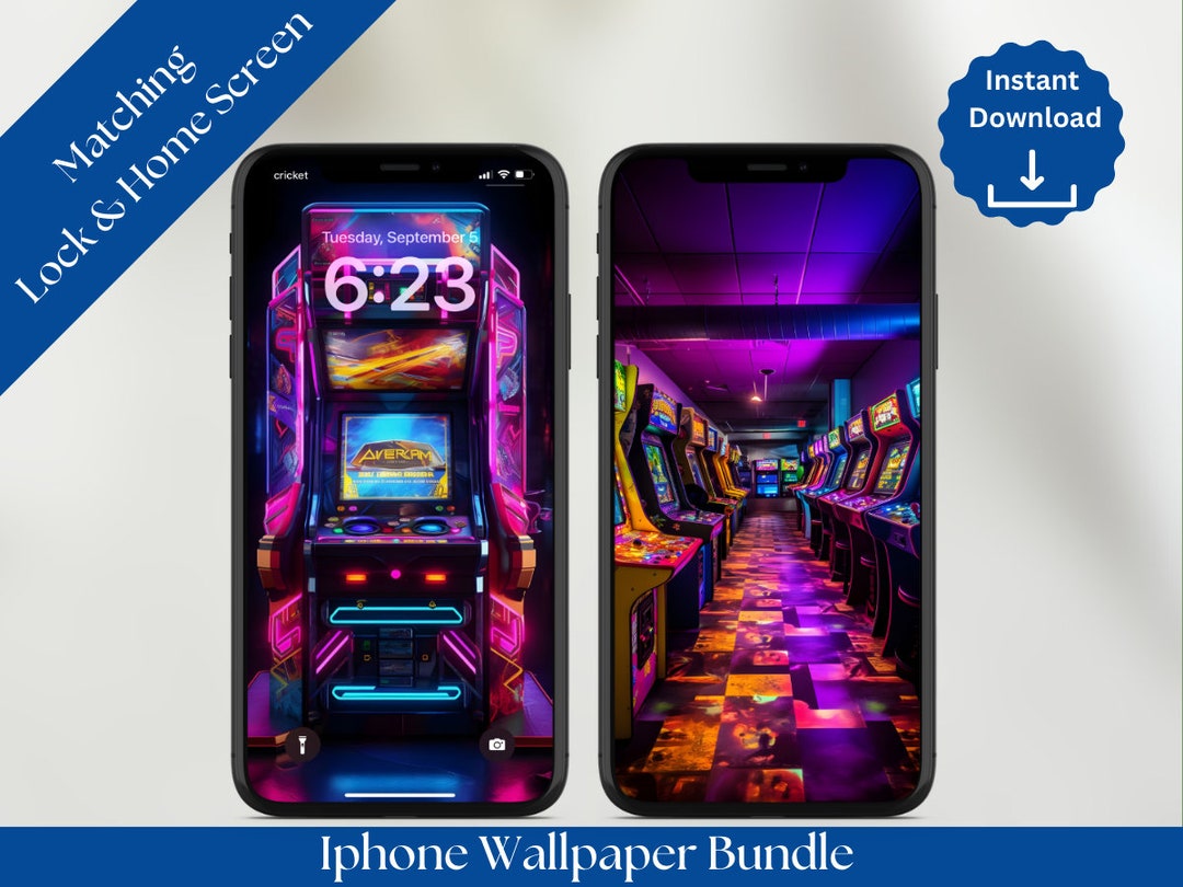 Neon Arcade Gamer iPhone Wallpaper Arcade Cell Phone Wallpaper Arcade ...