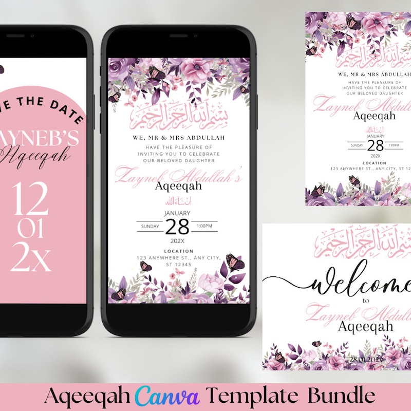 Aqeeqah Welcome Sign Digital - Etsy