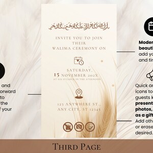 Boho Digital Nikah Invitation Template Bohemian Animated Video Invite ...