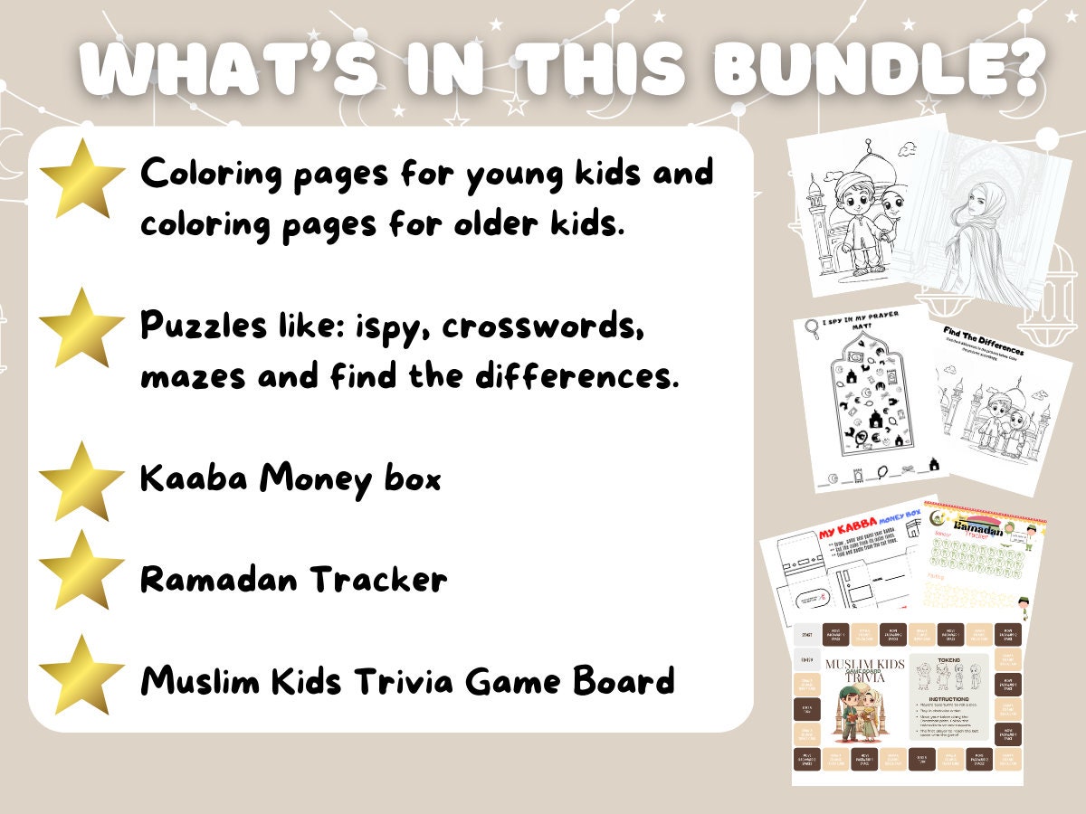 Ramadan Kids Activities and Coloring Muslim Kids Coloring Muslim Kids ...