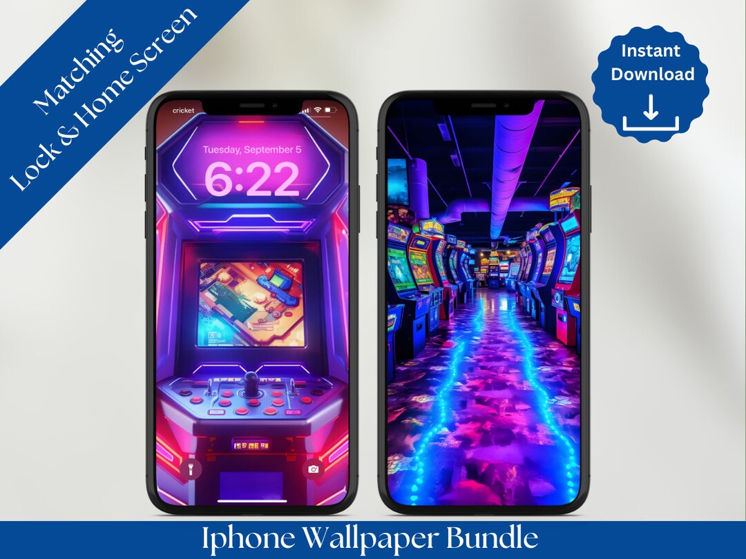 Gamer Neon Arcade iPhone Wallpaper Arcade Cell Phone Wallpaper Arcade ...